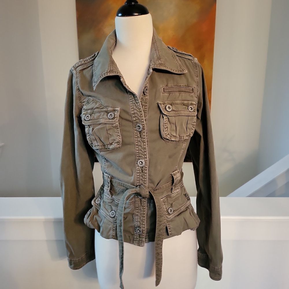 Guess Olive Green Utility Jacket - Gem